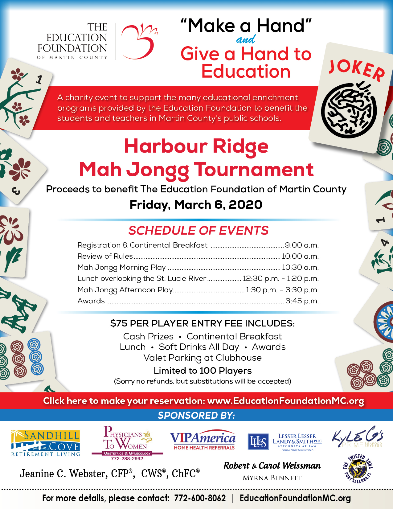 Education Foundation of Martin County - Mah Jongg Tournament
